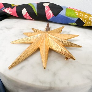Vintage Robert Van S Star Shaped Brooch, Gold Tone Star Pin, 1980s ...