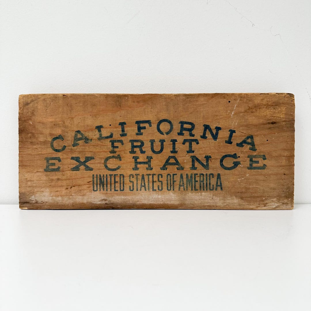 Vintage California Fruit Exchange Wood Sign, Vintage Fruit Crate Panel ...