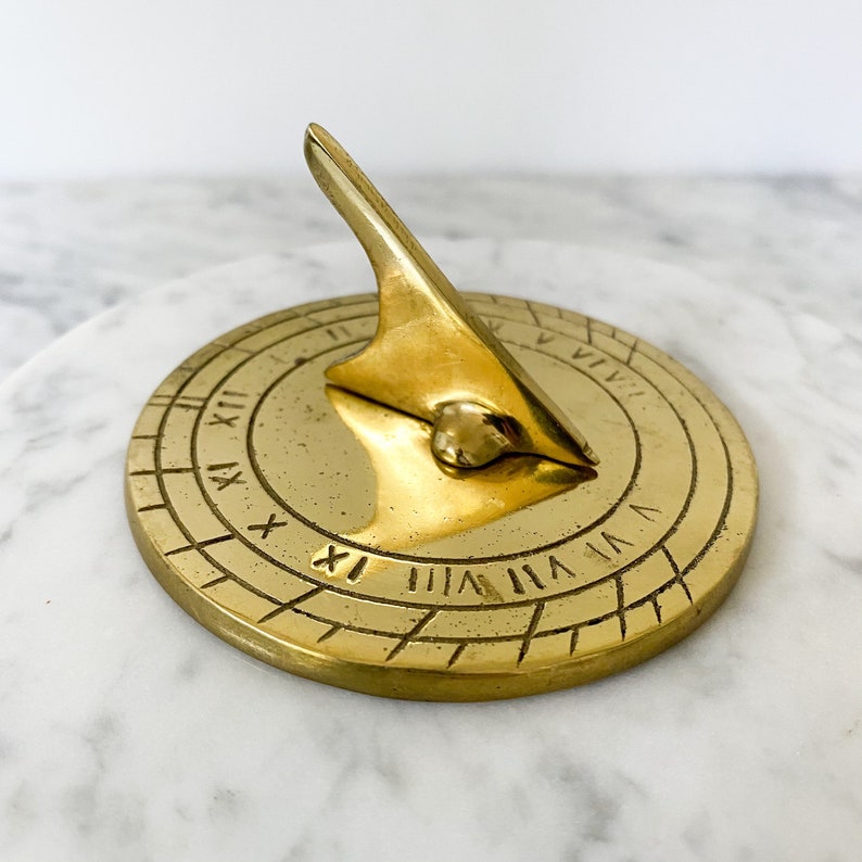 Virginia Metalcrafters Brass Sun Dial. Vintage Sun Dial. Small | Etsy