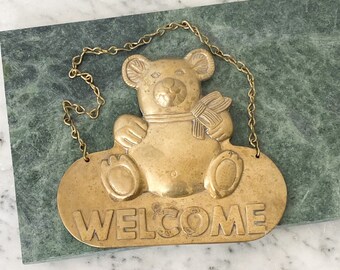 Brass Welcome Sign - Etsy