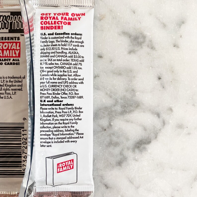 1993 the Royal Family Trading Cards Volume 1 1993 Edition. - Etsy