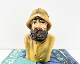 Old Salt Sea Captain Bust With Brown Beard, Vintage Ceramic Fisherman ...