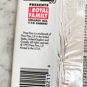 1993 the Royal Family Trading Cards Volume 1 1993 Edition. Press Pass ...