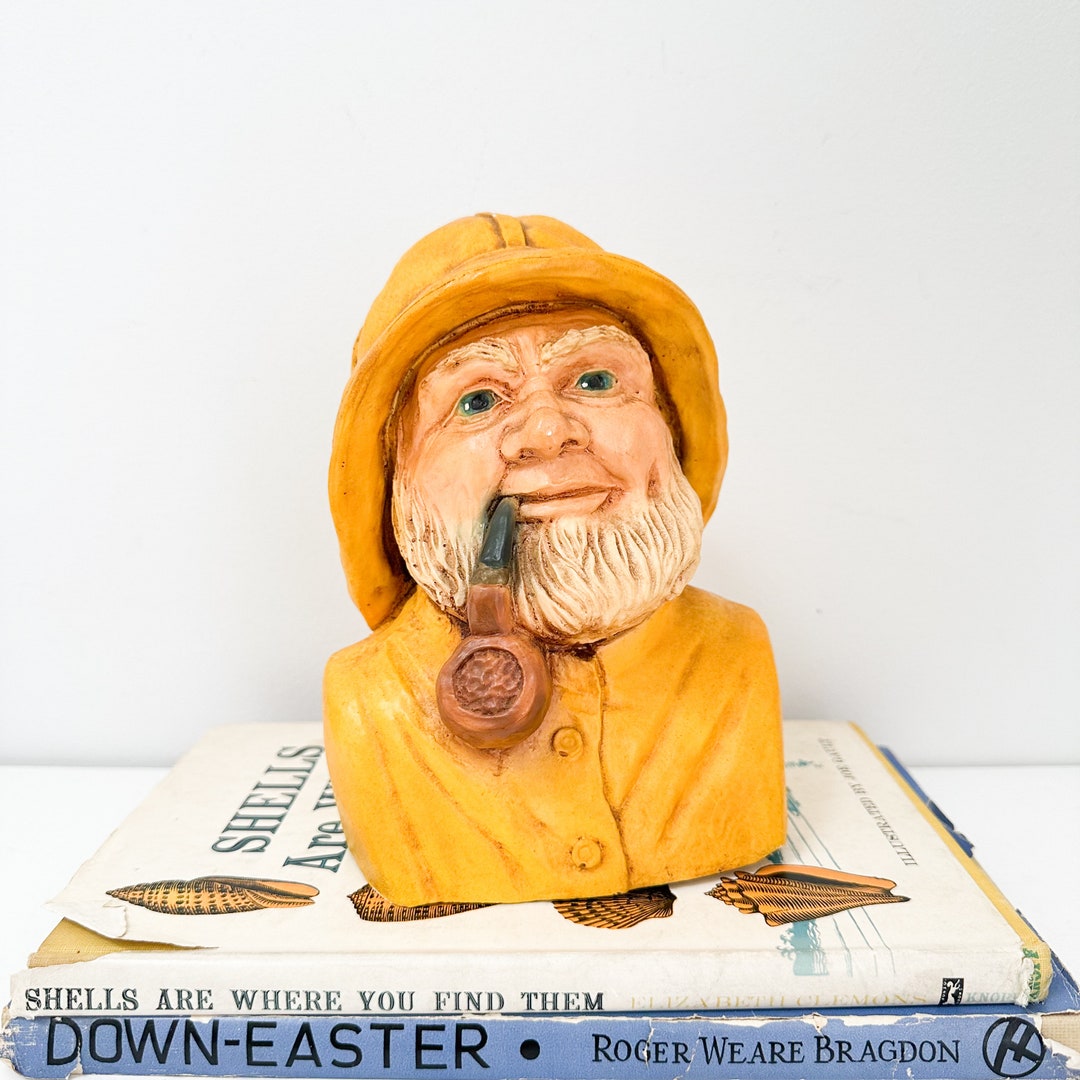 1982 Old Salt Sea Captain Bust With White Beard and Pipe by Joseph ...