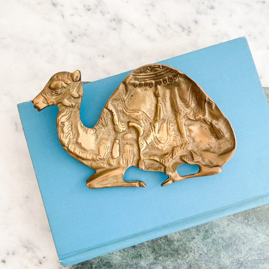 Vintage Brass Camel Tray Made in Turkey. Vintage Brass Trinket Dish ...