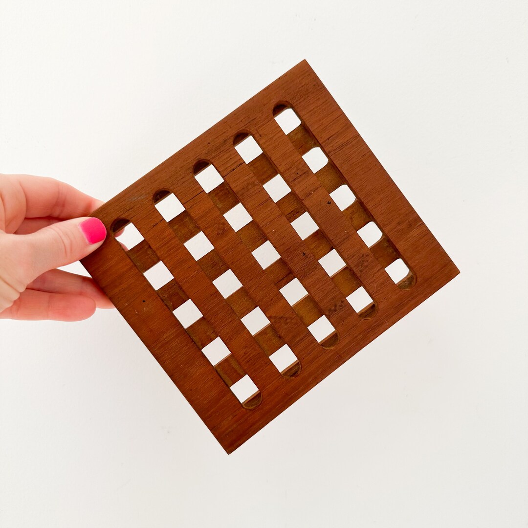 Mid Century Danish Teak Wood Trivet, Mid Century, Danish Modern Design ...