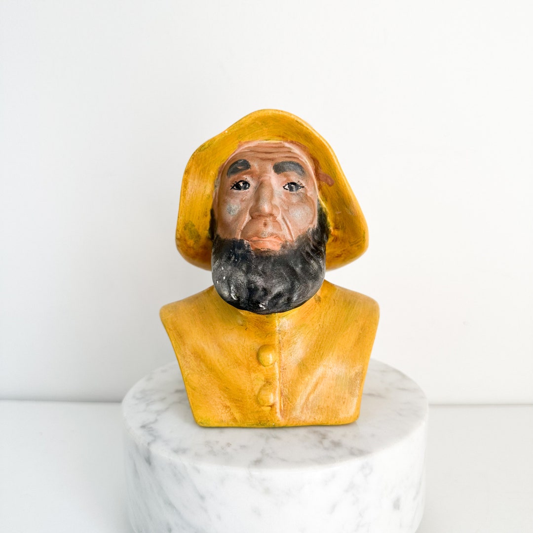 Old Salt Sea Captain Bust With Brown Beard, Vintage Ceramic Fisherman ...