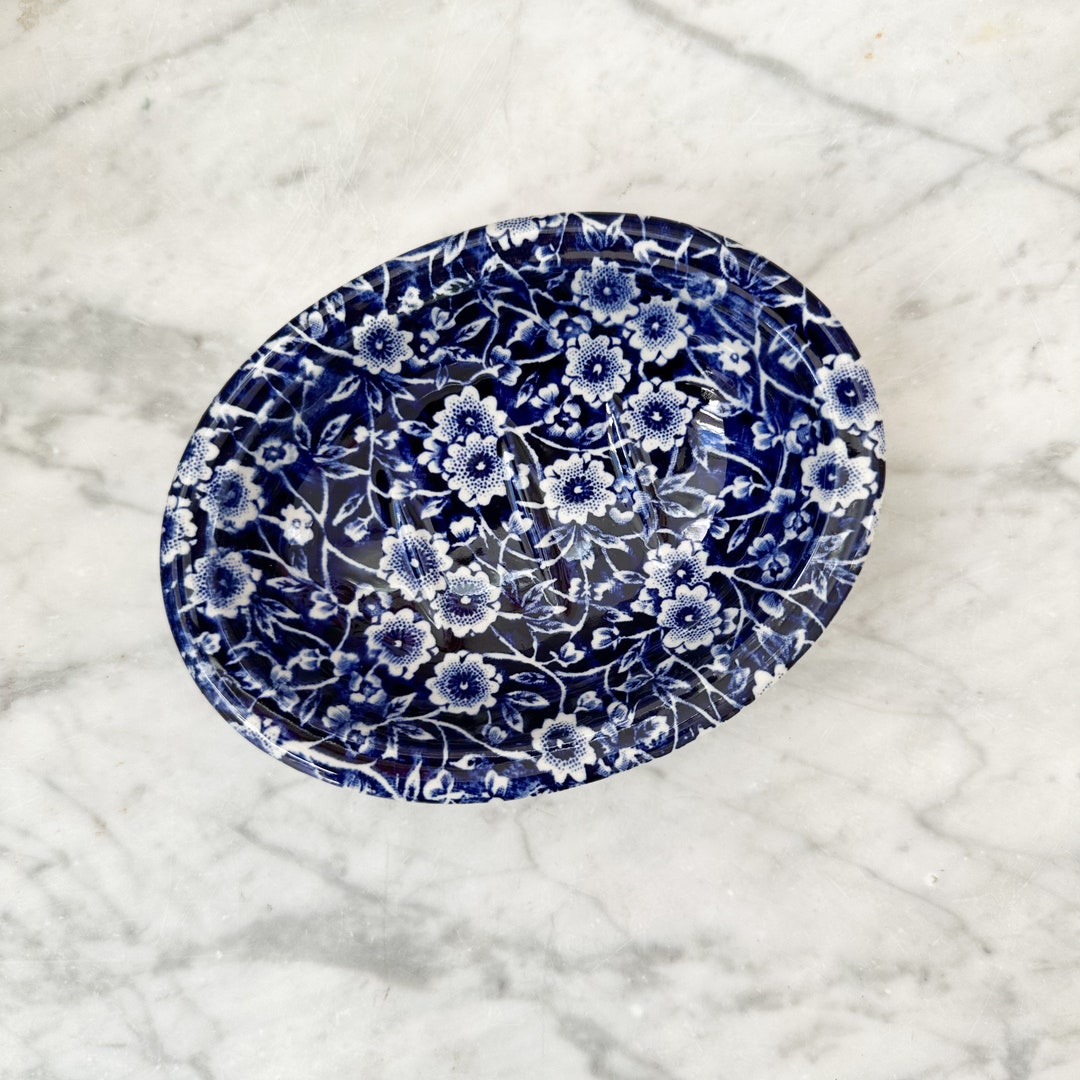 Vintage Calico Burleigh Staffordshire England Soap Dish, Vintage Calico ...