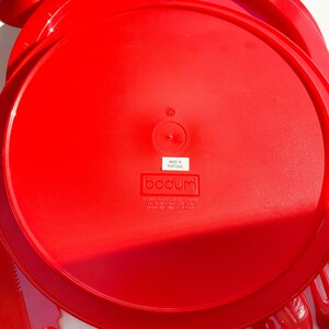 Vintage Red Bodum Melamine Dinnerware, Place Settings for 4 Designed by ...
