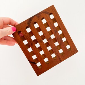 Mid Century Danish Teak Wood Trivet, Mid Century, Danish Modern Design ...