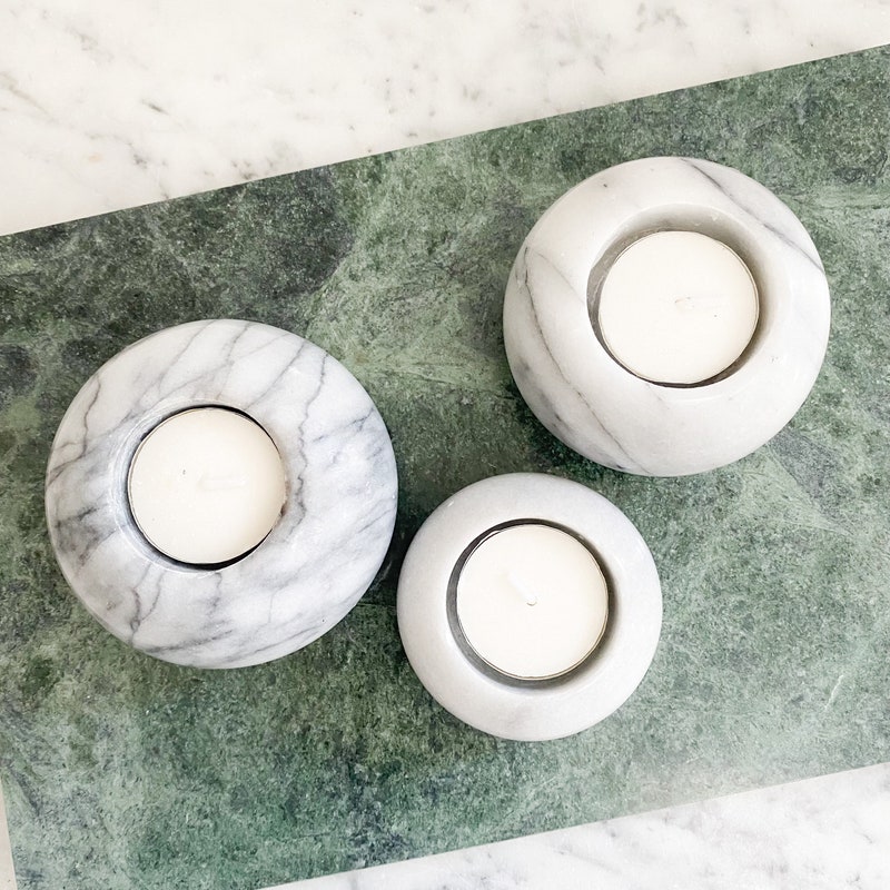 Marble Candle Holder - Etsy