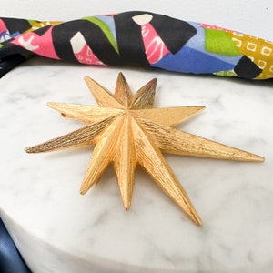 Vintage Robert Van S Star Shaped Brooch, Gold Tone Star Pin, 1980s ...