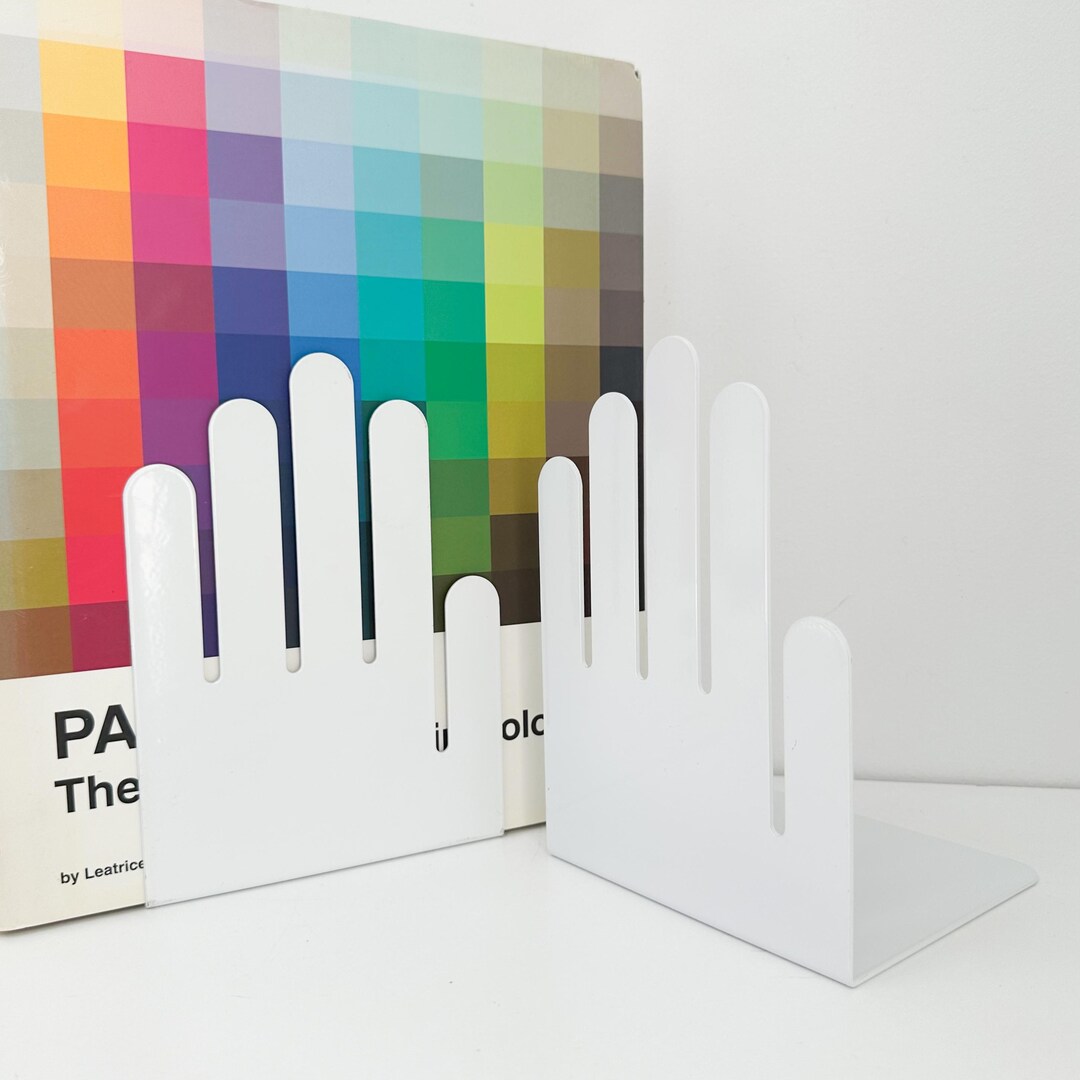 Vintage Spectrum White Hand Bookends, Hand Shaped Bookends, Spectrum ...