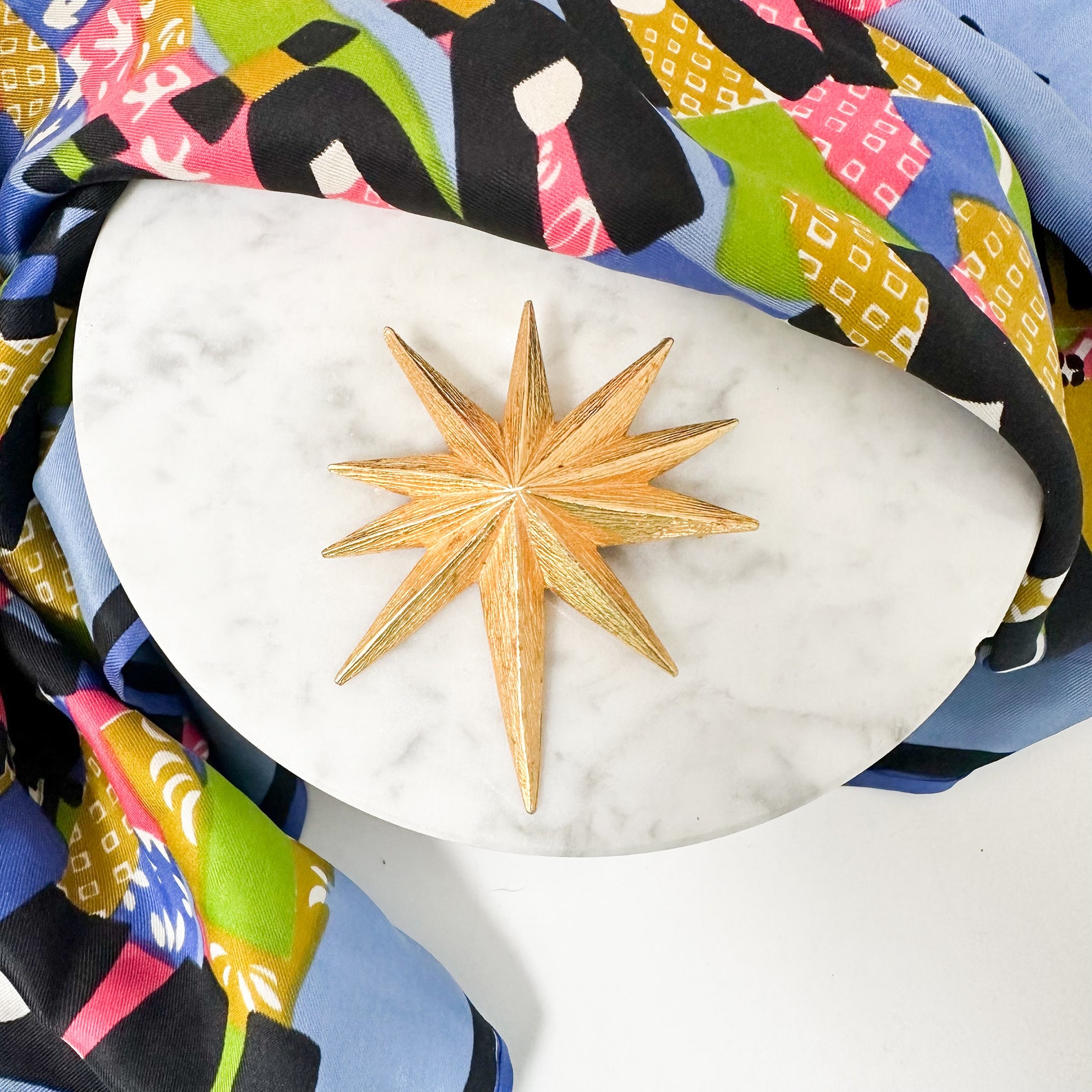 Vintage Robert Van S Star Shaped Brooch, Gold Tone Star Pin, 1980s ...