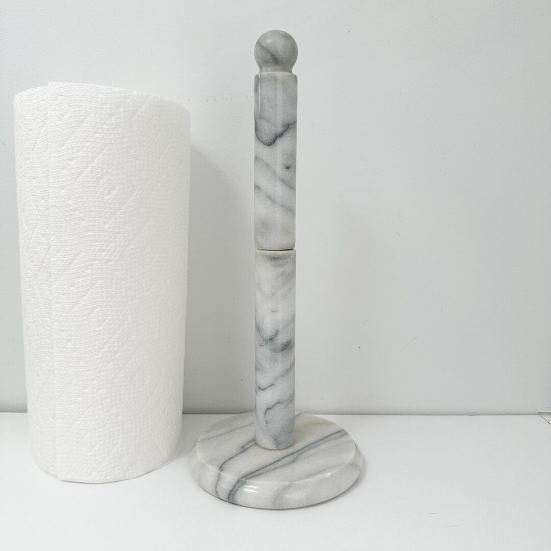 Vintage Marble Paper Towel Holder, Vintage Cararra Marble Paper Towel ...