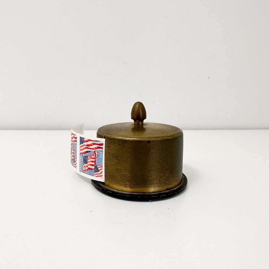 Vintage Stamp Dispenser Made in Japan. Postage Stamp Keeper. Round ...