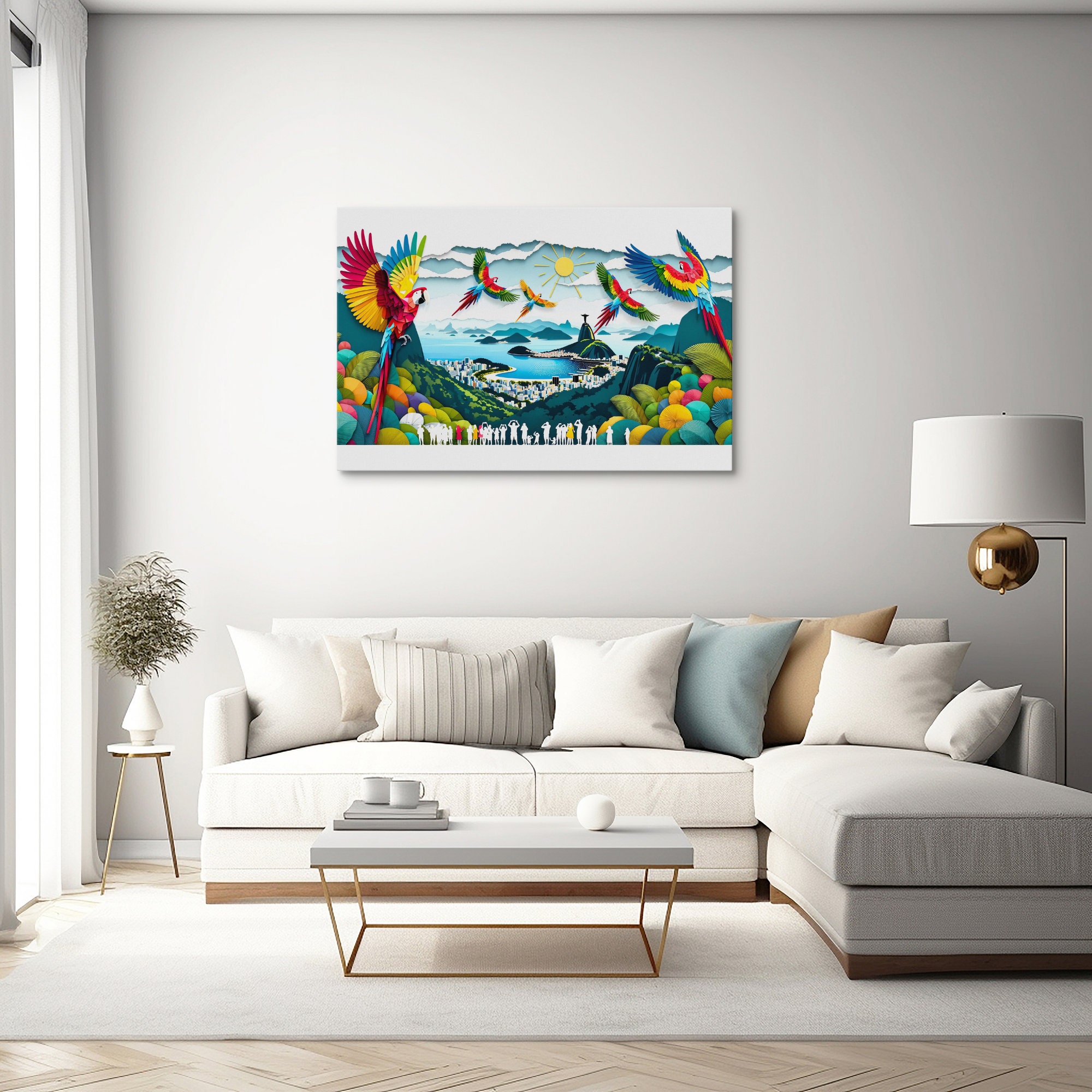 Rio's Rhapsody, A Carnival of Colors, Canvas Art, Floating Canvas ...
