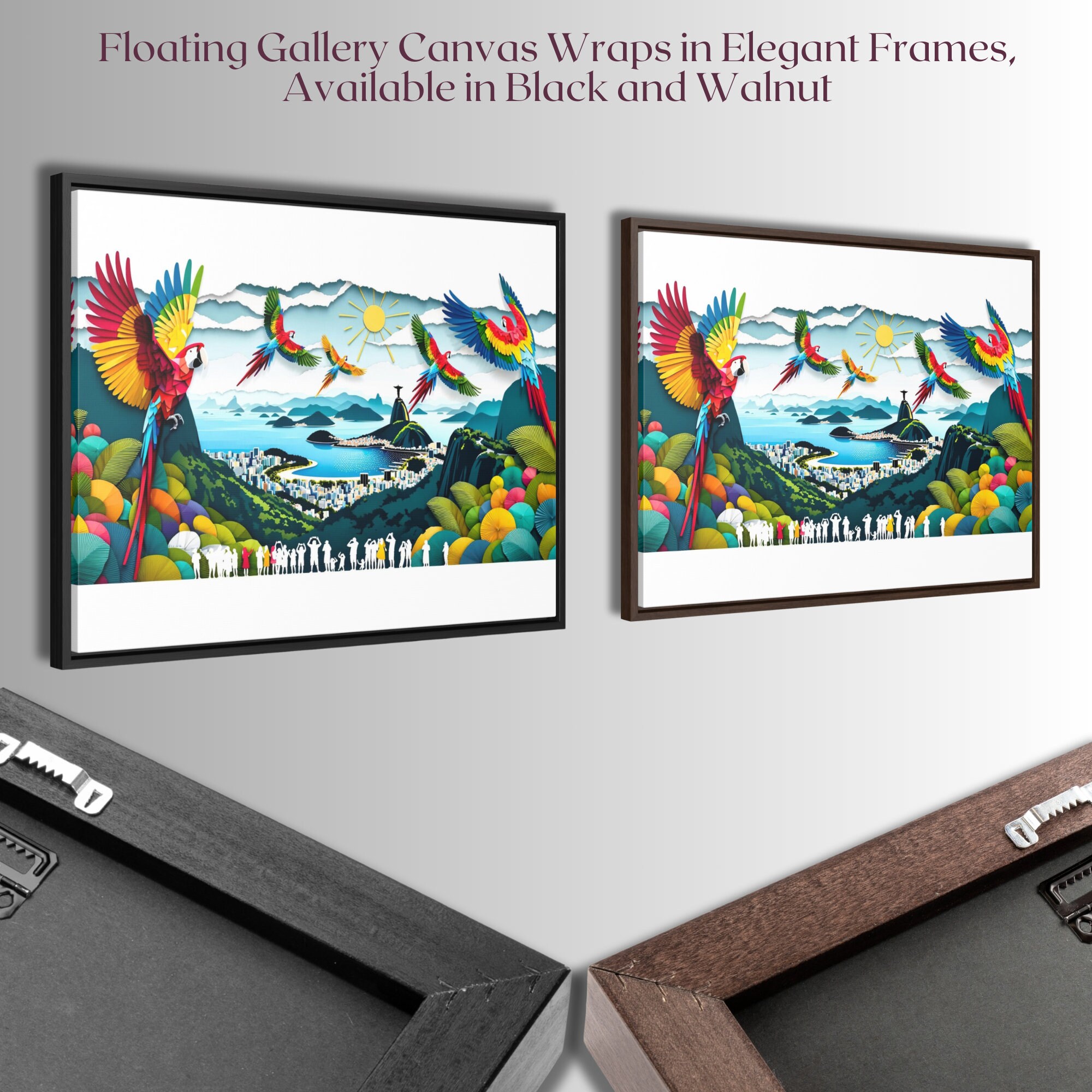 Rio's Rhapsody, A Carnival of Colors, Canvas Art, Floating Canvas ...