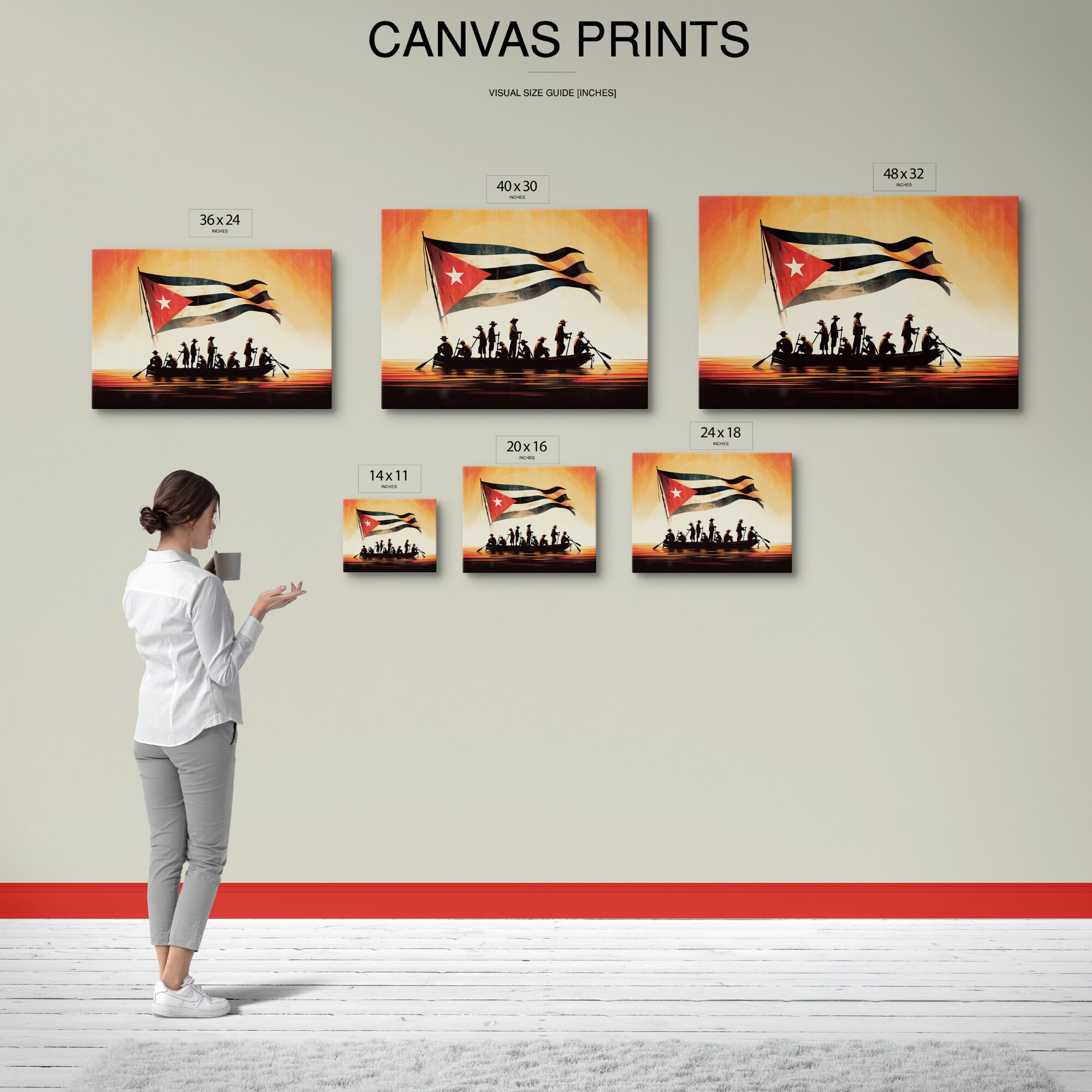 Cuban Rafters, A Journey of Hope, Canvas & Rolled Poster, A Tribute to ...