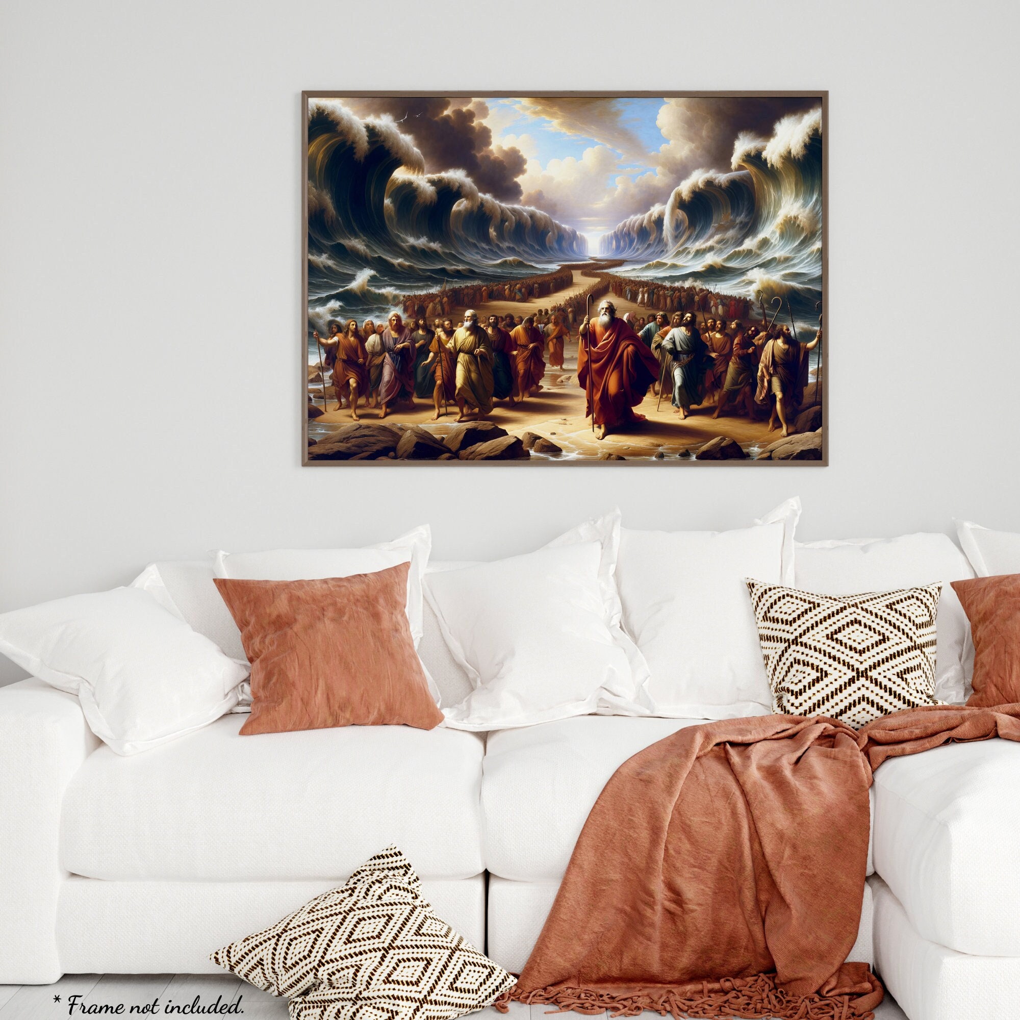 Exodus Triumph Moses Parting the Red Sea Biblical Art Print ...