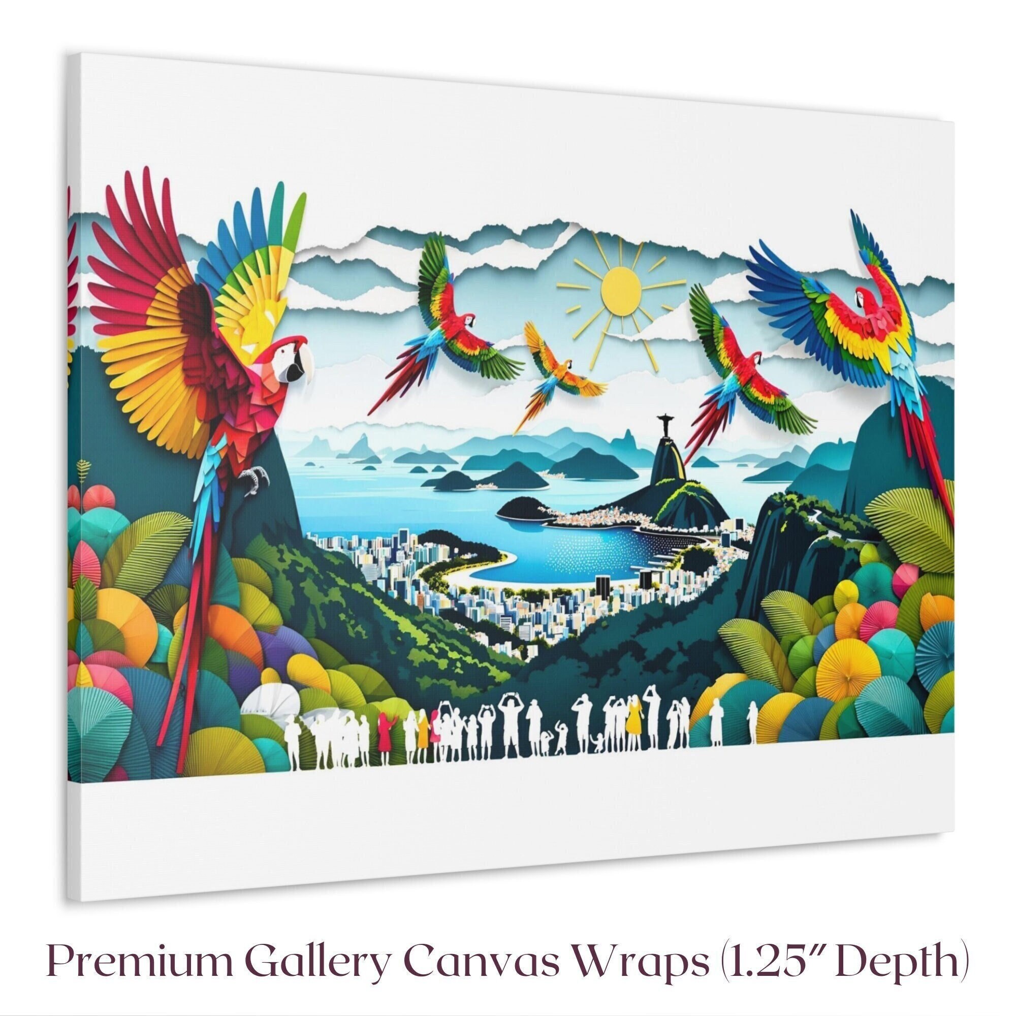 Rio's Rhapsody, A Carnival of Colors, Canvas Art, Floating Canvas ...