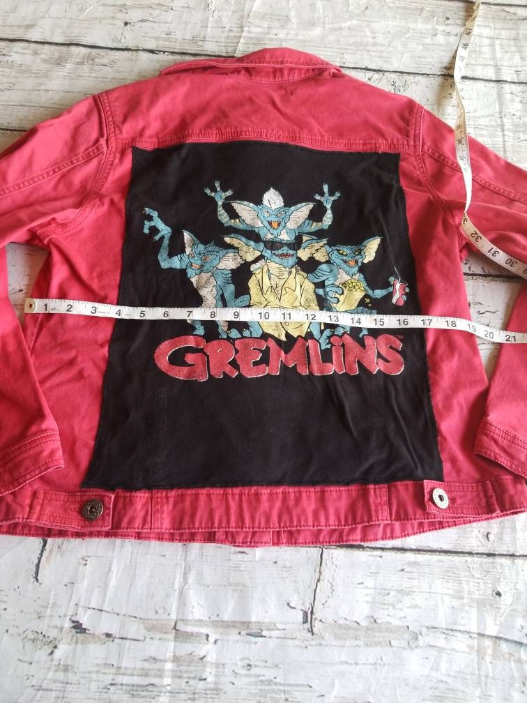 Upcycled Gremlins Jacket Red Large Coat Horror Christmas | Etsy