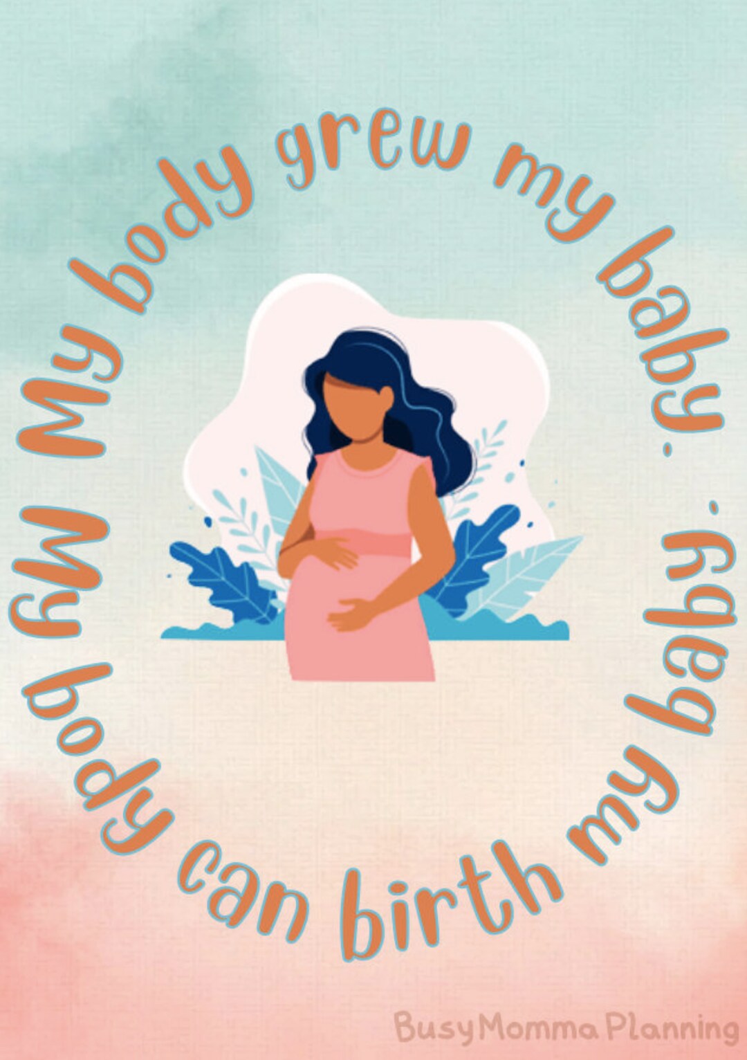 Birth Affirmations, Delivery Encouragement, Printable Affirmations for ...