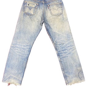 Vintage Thrashed Levis 501 Custom Patch Design Denim Hysteric Glamour ...