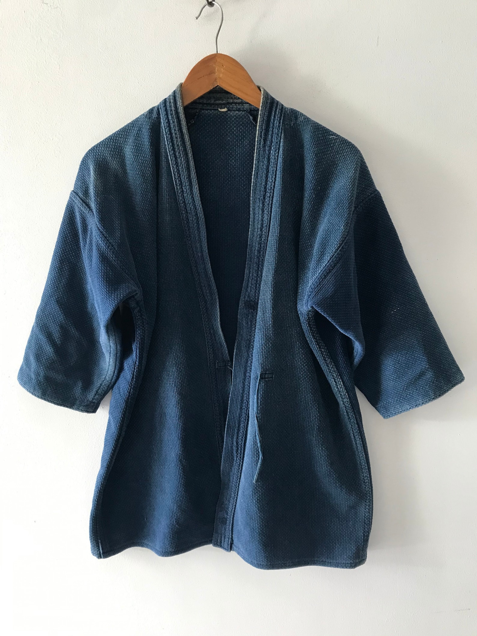 Vintage Japanese Kimono Indigo Design Casual Jacket Japan Classic Style ...