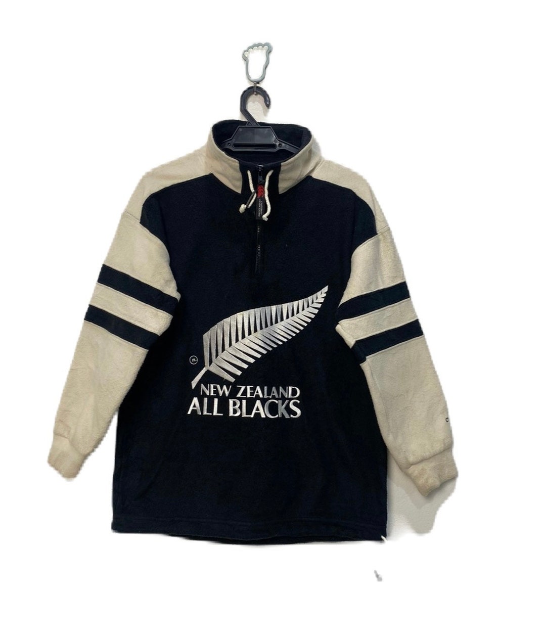 Vintage New Zealand All Black Rugby Shirt, All Black Fleece, Big Logo ...