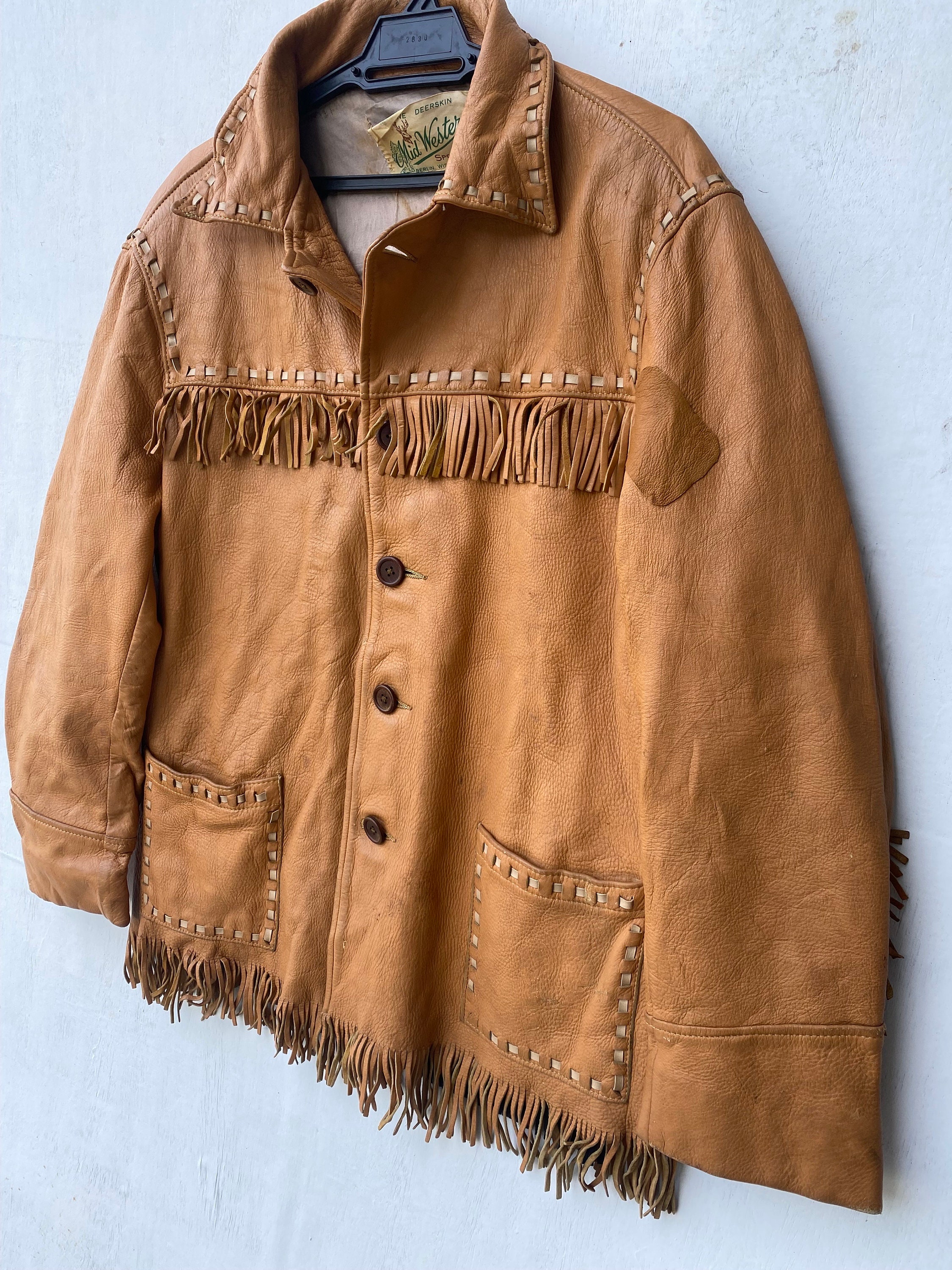 Vintage Deer Skin Jacket Mid Western Sport Tog Custom Jacket - Etsy