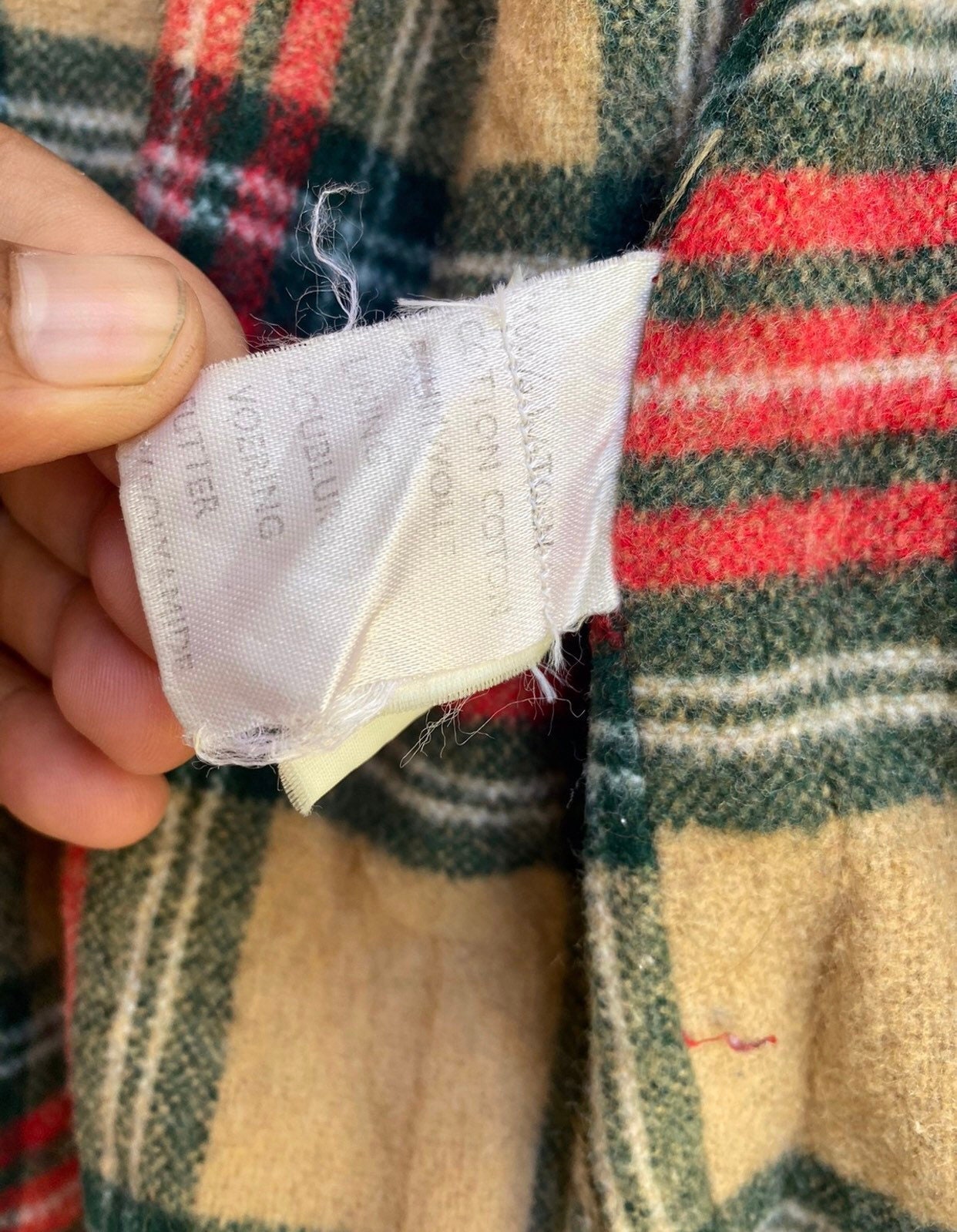 Vintage Italian Brand Harrington Kudroy Jacket, Tartan Design Inner ...