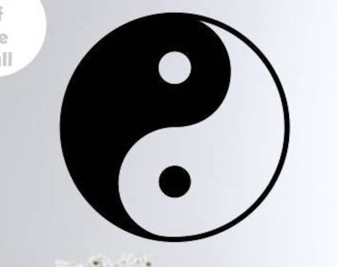 Sun Moon Yin Yang Wall Decal Art Sticker Vinyl Home Decor Girls Boys ...