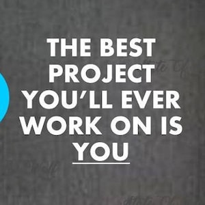 The Best Project Youll Ever Work on is You Wall Decal Vinyl Sticker Art ...