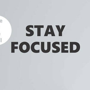 Stay Focused Wall Decal Motivation Educationvinyl Wall Decal Sticker ...