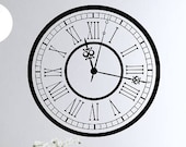 CLOCK Vinyl Wall Decal Sticker Art Decor Bedroom Design Mural - Etsy