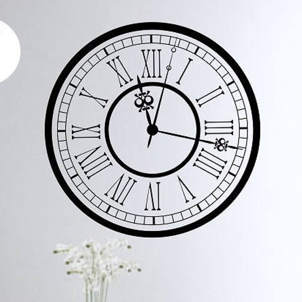 Clock Wall Decal - Etsy