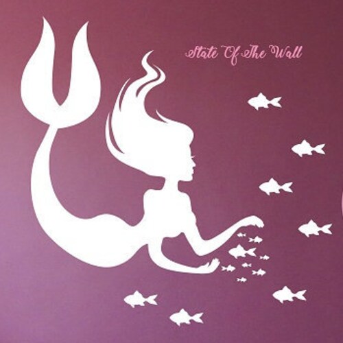 Mermaid Wall Decal Nymph Sea Ocean Sticker Bathroom Vinyl - Etsy