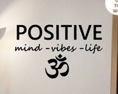 Positive Mind Wall Decal Sticker Art Decor Bedroom Design - Etsy