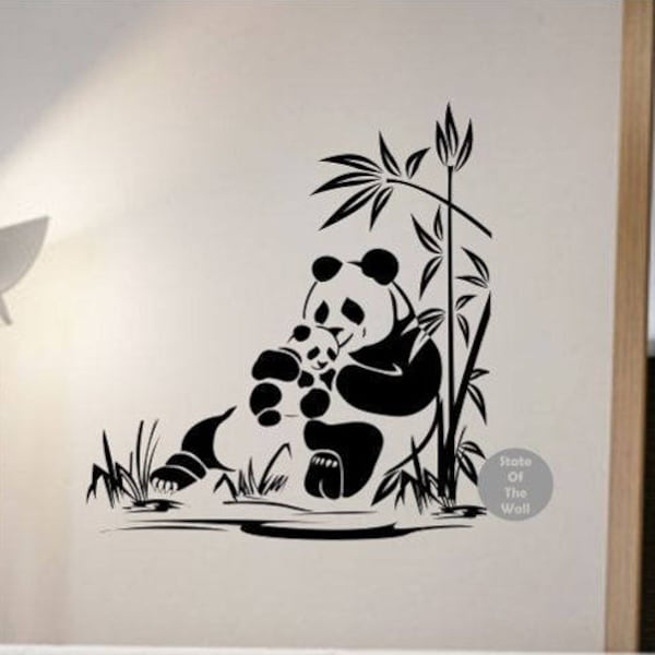 Panda Wall Decal - Etsy