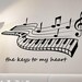 Piano Wall Decal KEYS TO My HEART Vinyl Sticker Art Decor Bedroom ...