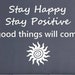 Stay Happy Stay Positive Wall Decal: Good Vibes Vinyl Art - Etsy