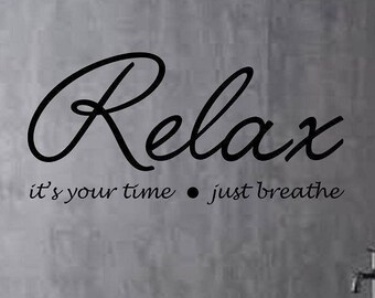Relax Wall Decal - Etsy
