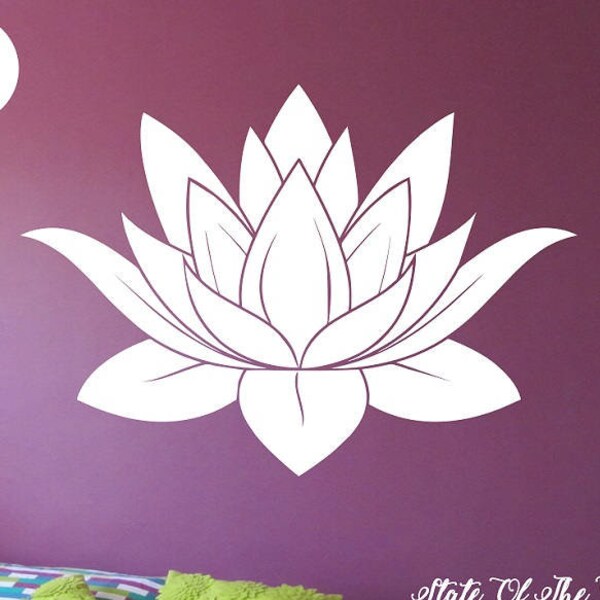 Lotus Wall Decal - Etsy