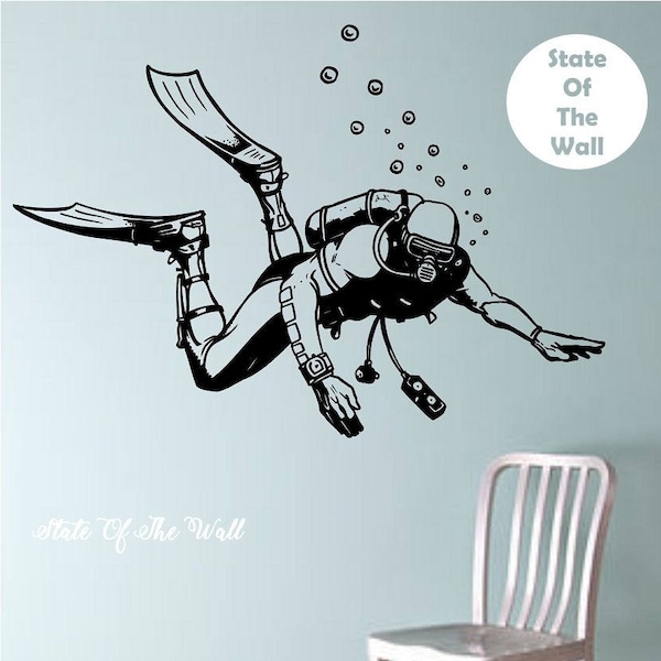 Scuba Diver Decals - Etsy