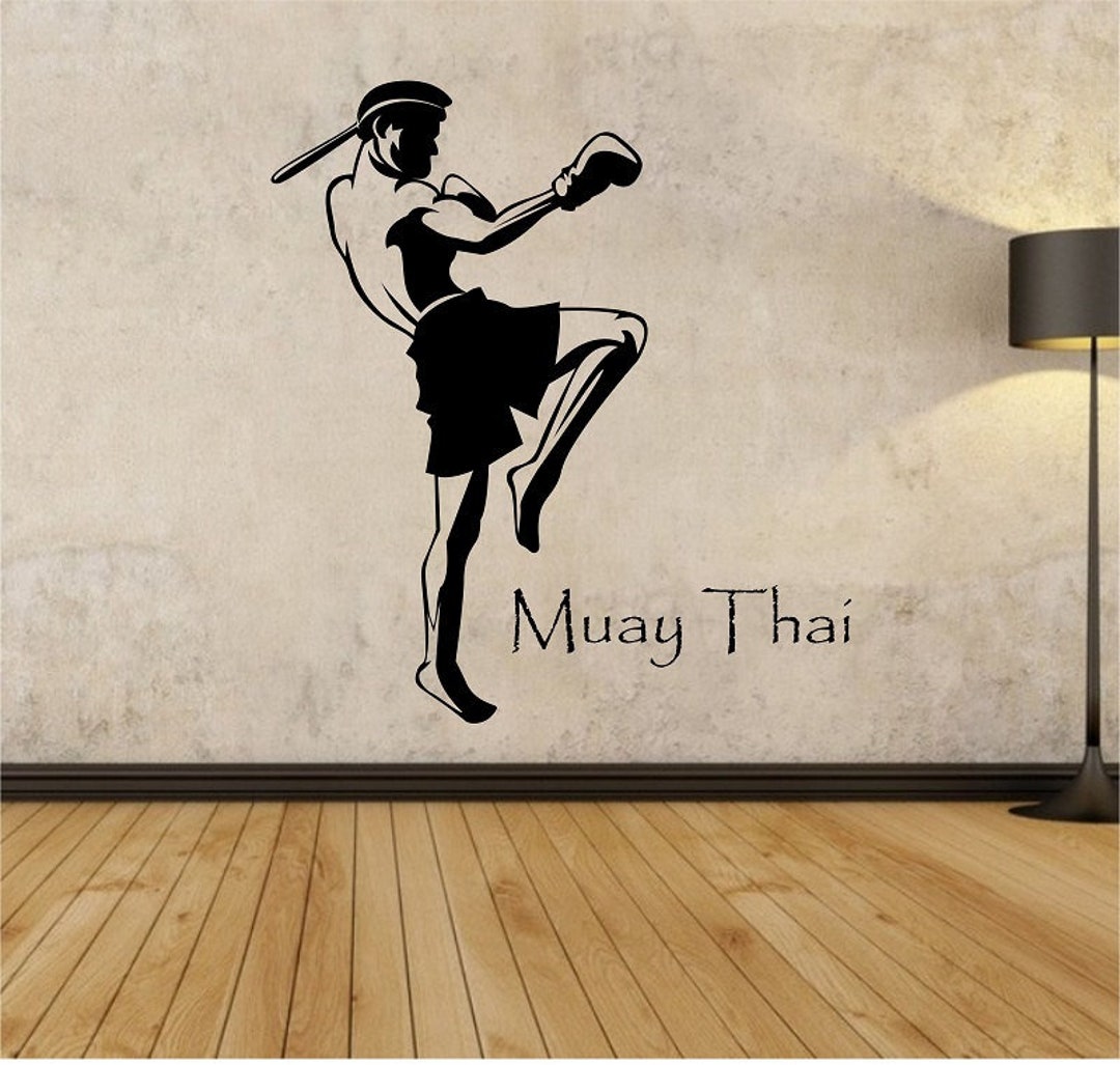 Muay Thai Wall Decall Decal Sticker Art Decor Bedroom Design Mural Boys ...