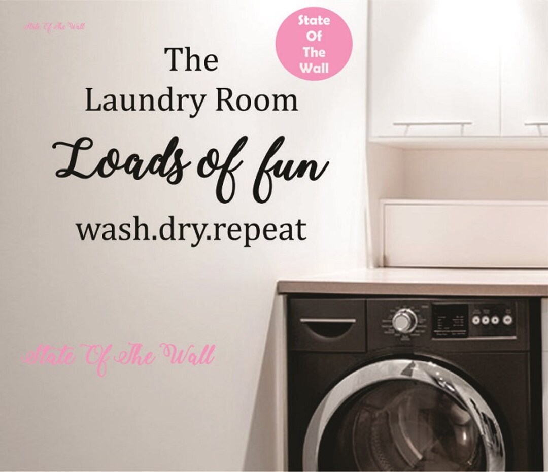 Laundry Wall Wall Decal Sticker Vinyl Art Decor Bedroom Design Mural ...
