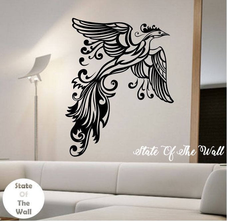 Phoenix Wall Decal Sticker Art Decor Bedroom Design Mural - Etsy