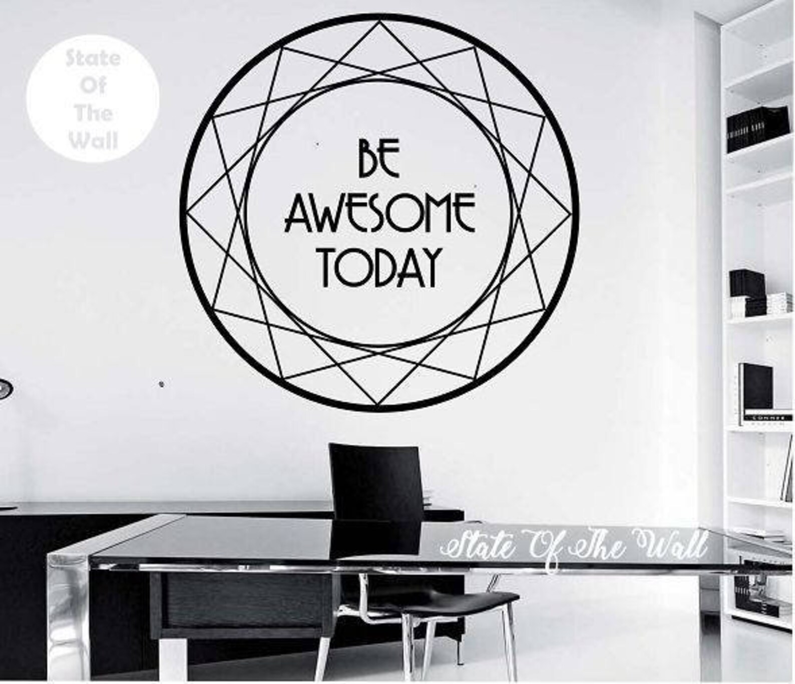 BE AWESOME TODAY Wall Decal Sticker Art Decor Bedroom Design - Etsy