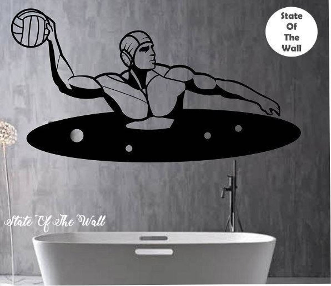 Water Polo Player Wall Decal: Sports Bedroom Art Decor - Etsy